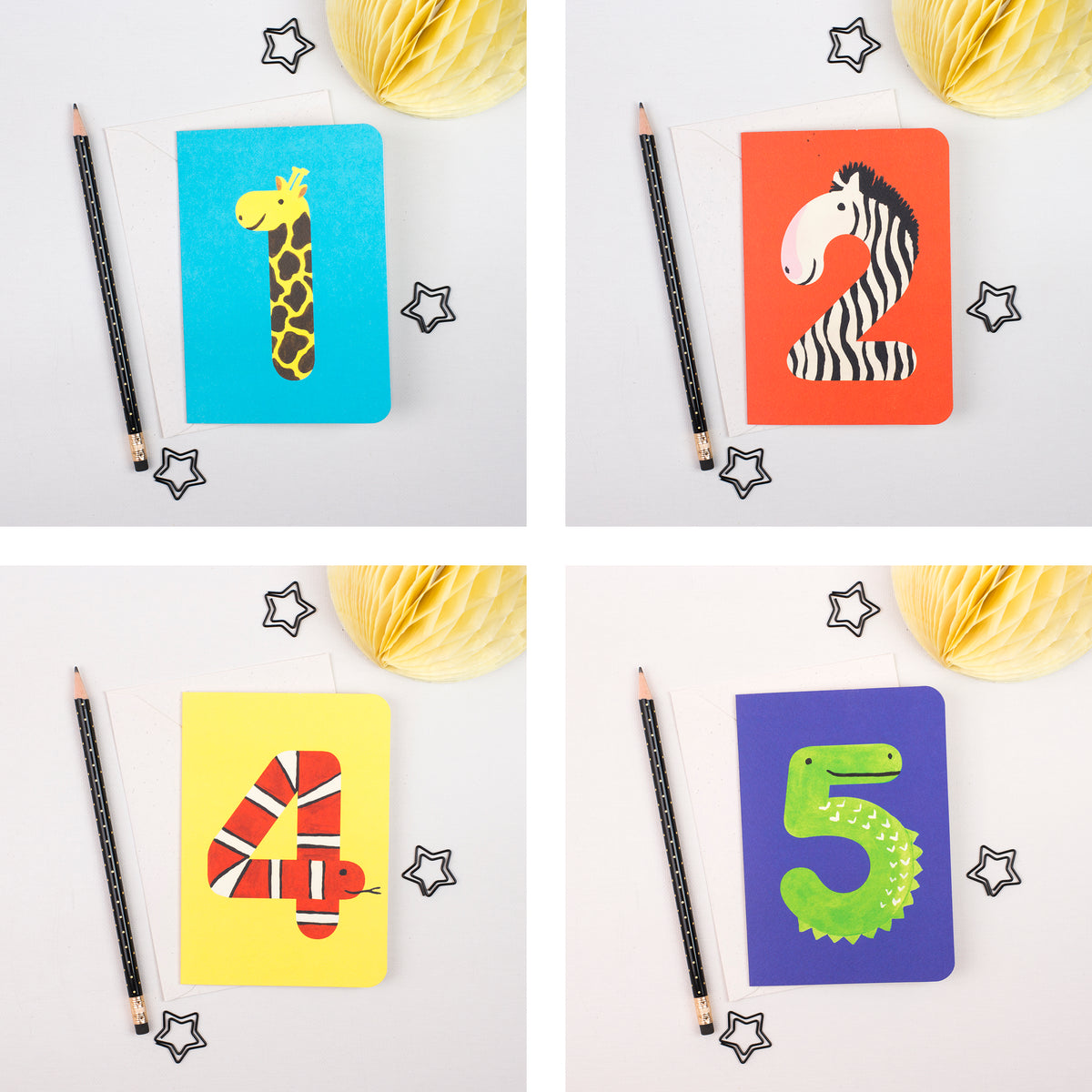 3 - Tiger Animal Number Card – love poppet